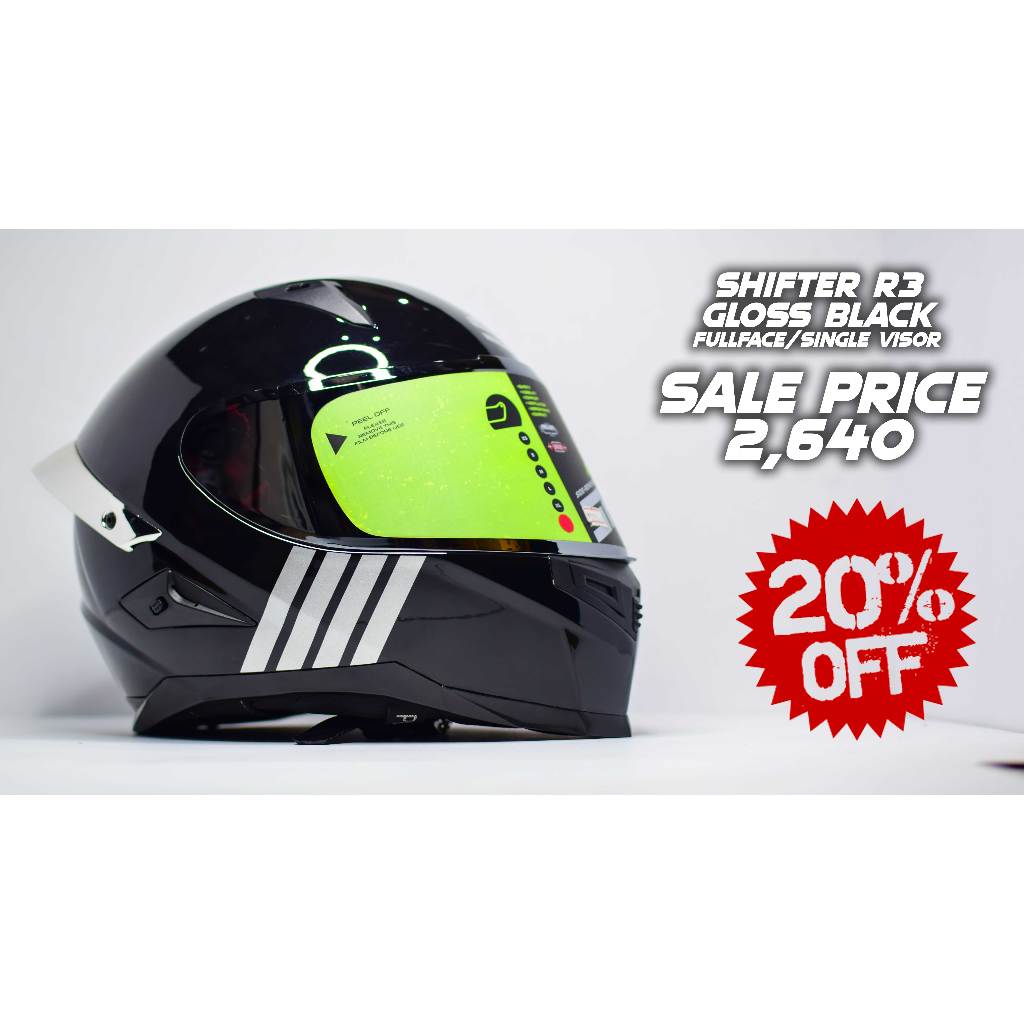 Shifter R3 Mono (Full face / Single visor) | Shopee Philippines