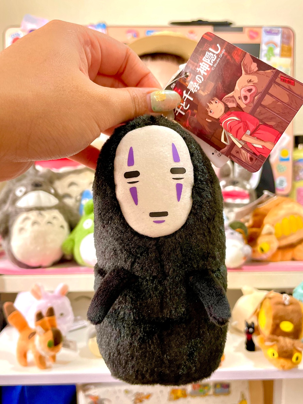 STUDIO GHIBLI OFFICIAL Spirited Away Plush Badge Kaonashi Spirited Away ...
