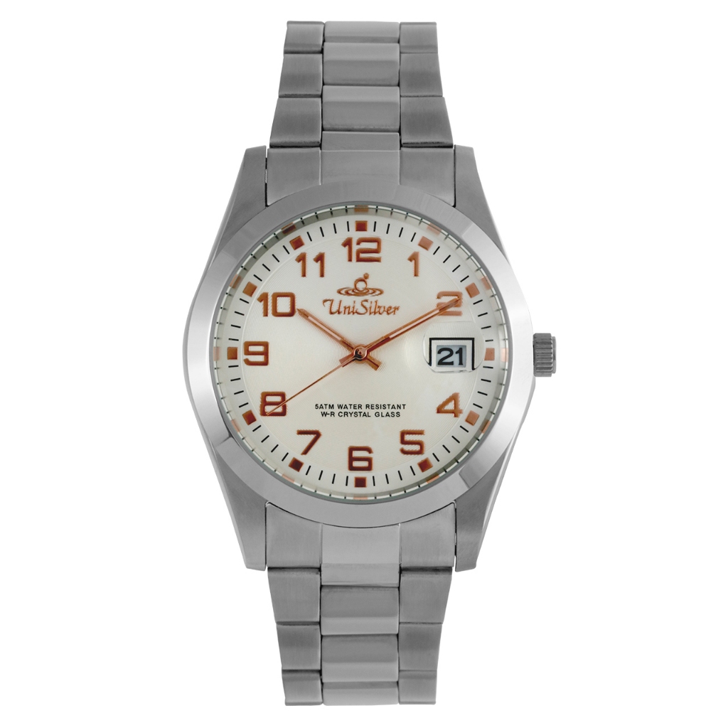 UniSilver TIME Men's Analog Stainless Steel Silver KW2872-1103 Watch ...