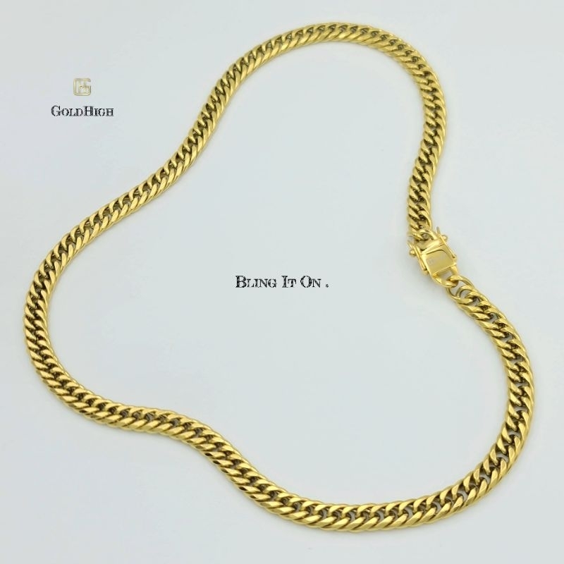 GoldHigh Japan Style Necklace Triple Lock 8mm | Shopee Philippines