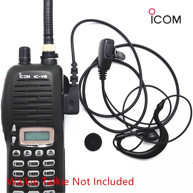Original 866# 2Pin Earpiece Headset Compatible With Icom Walkie Talkie ...