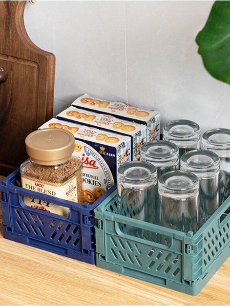 CHAINSTORE Folding Collapsible Plastic Storage Stackable HomeStorage ...