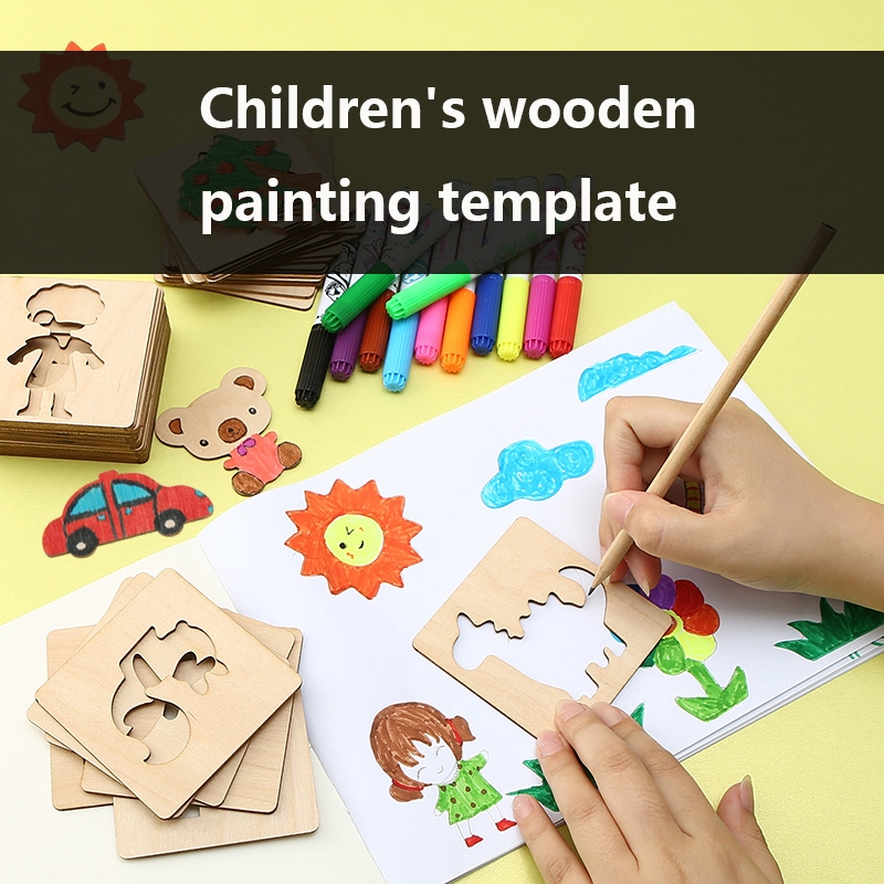 Children's learning and drawing tools Boys and Girls Painting Template ...