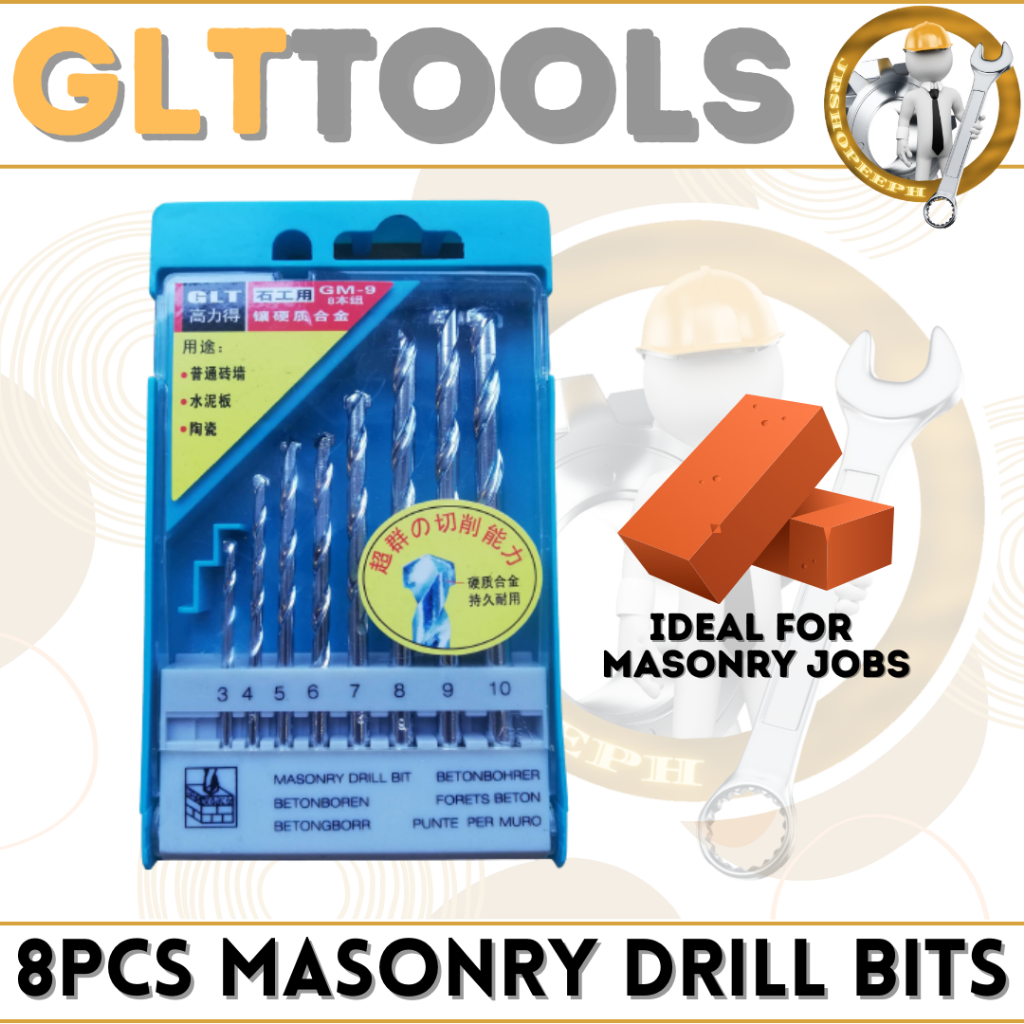 Jrshopeeph Glt Mason Drill Bits 8Pcs Drill Accessories Concrete Bits ... Jrshopeeph Glt Mason Drill Bits 8Pcs Drill Accessories Concrete Bits ...
