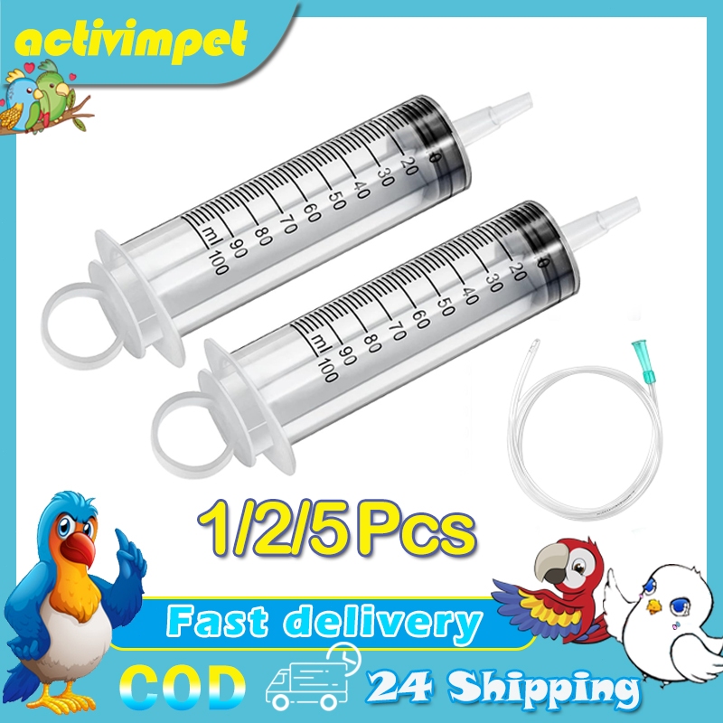Large Syringe Big size Injection 100ML Hand Feeding Injector with Tube ...