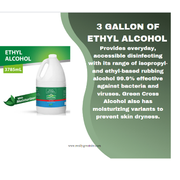 Green Cross Ethyl Alcohol with Moisturizer 70% Solution -1 Box (3 Gallons) | Shopee Philippines