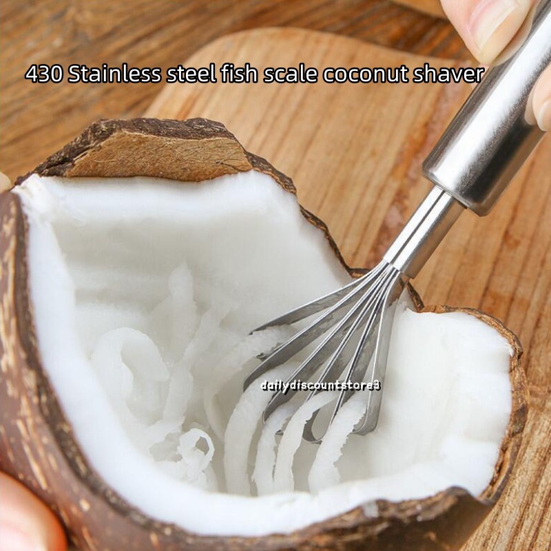 COD Home Coconut Shaver Stainless Steel Kitchen Fruit Tools Fish Skin ...