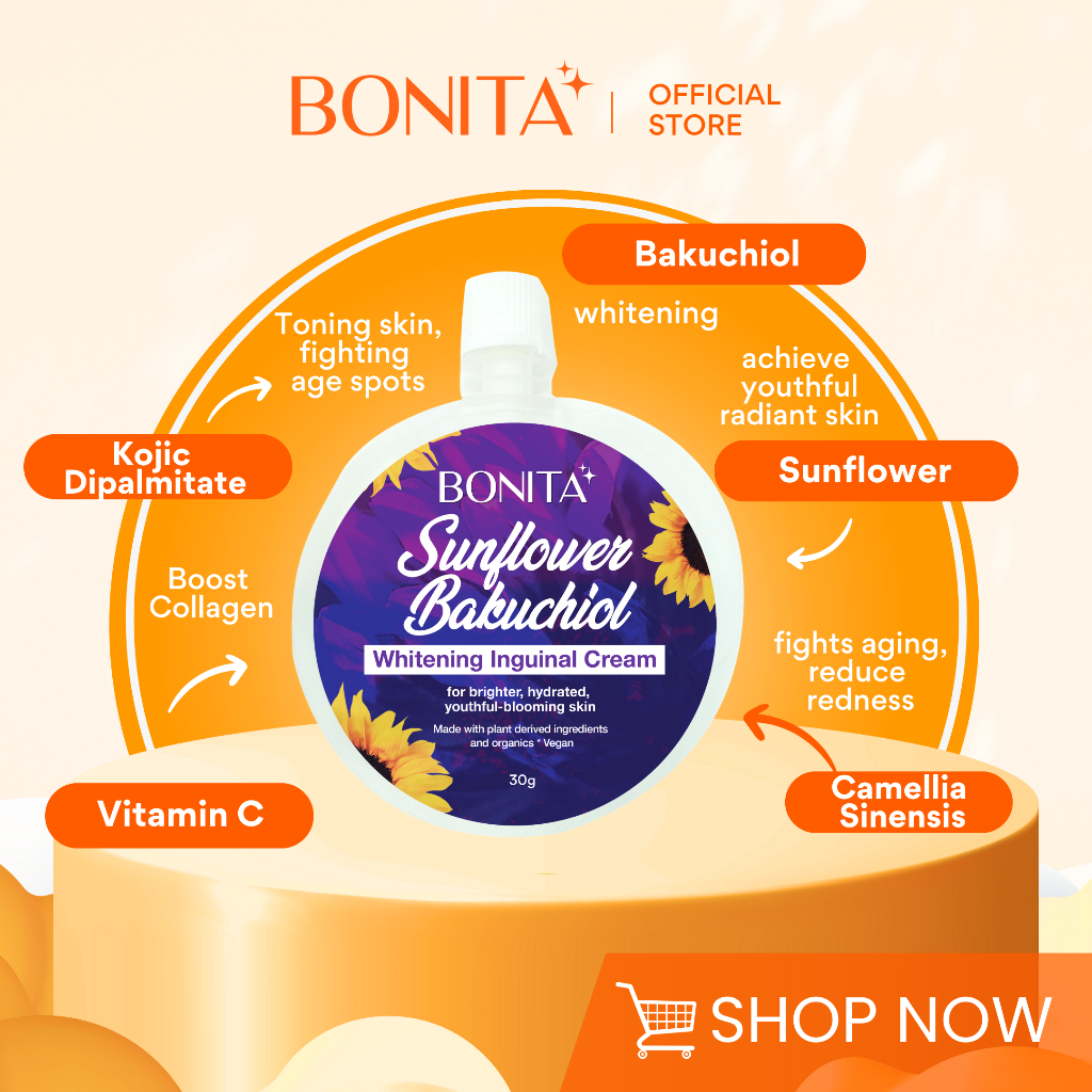 BONITA SUNFLOWER + BAKUCHIOL WHITENING INGUINAL CREAM 30G | Pampaputi ...