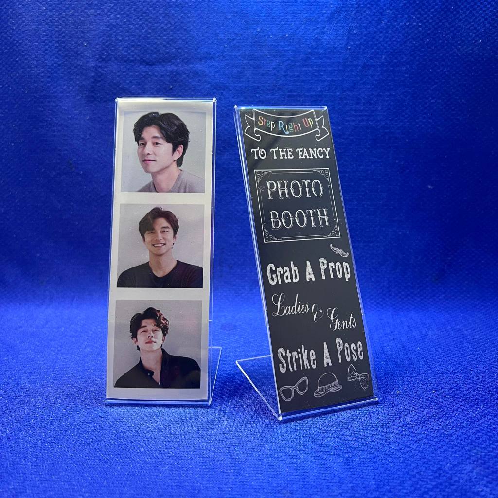 Clear Acrylic Photo Booth Stand [2inches x 6inches] Slant and Straight ...