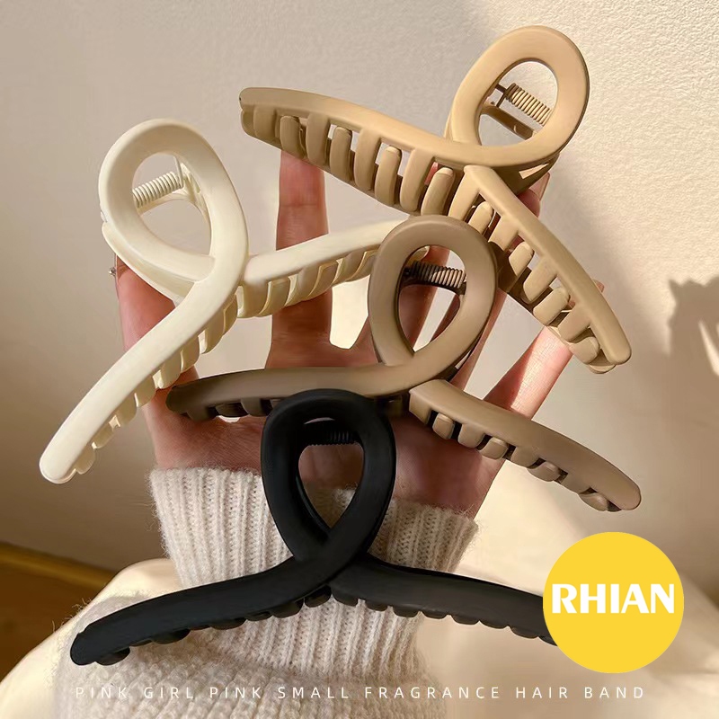 Rhian Korean Frosted Hair Clip Gentle Gripper Clip Fashion Cross Hair ...