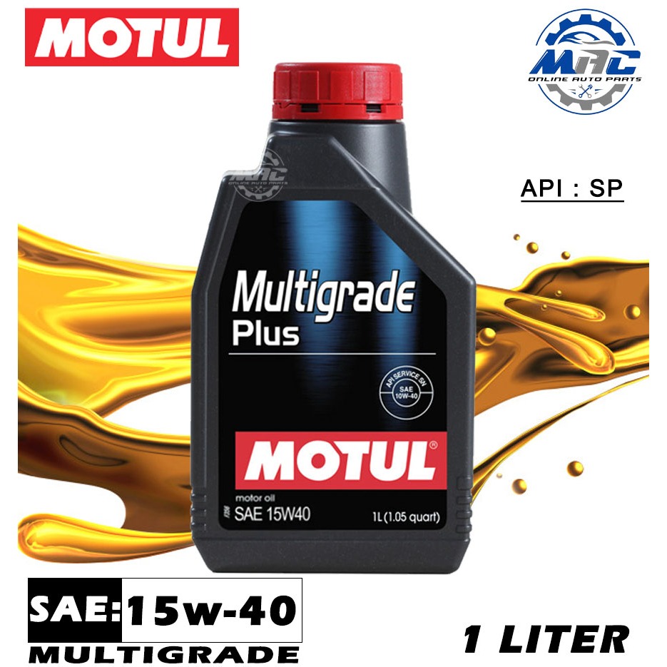 MOTUL MULTIGRADE PLUS 15W40 1 Liter GASOLINE ENGINE OIL 100% ORIGINAL ...