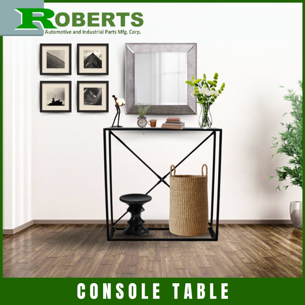 HEAVY DUTY ALL METAL CONSOLE TABLE HALLWAY SHELF PORCH DISPLAY TABLE ...