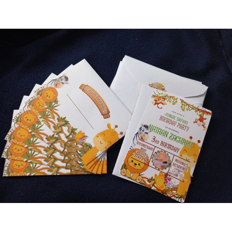 10 to 50 pcs (20.00 Each) 4R Invitation for Birthday / Baptism | Shopee ...