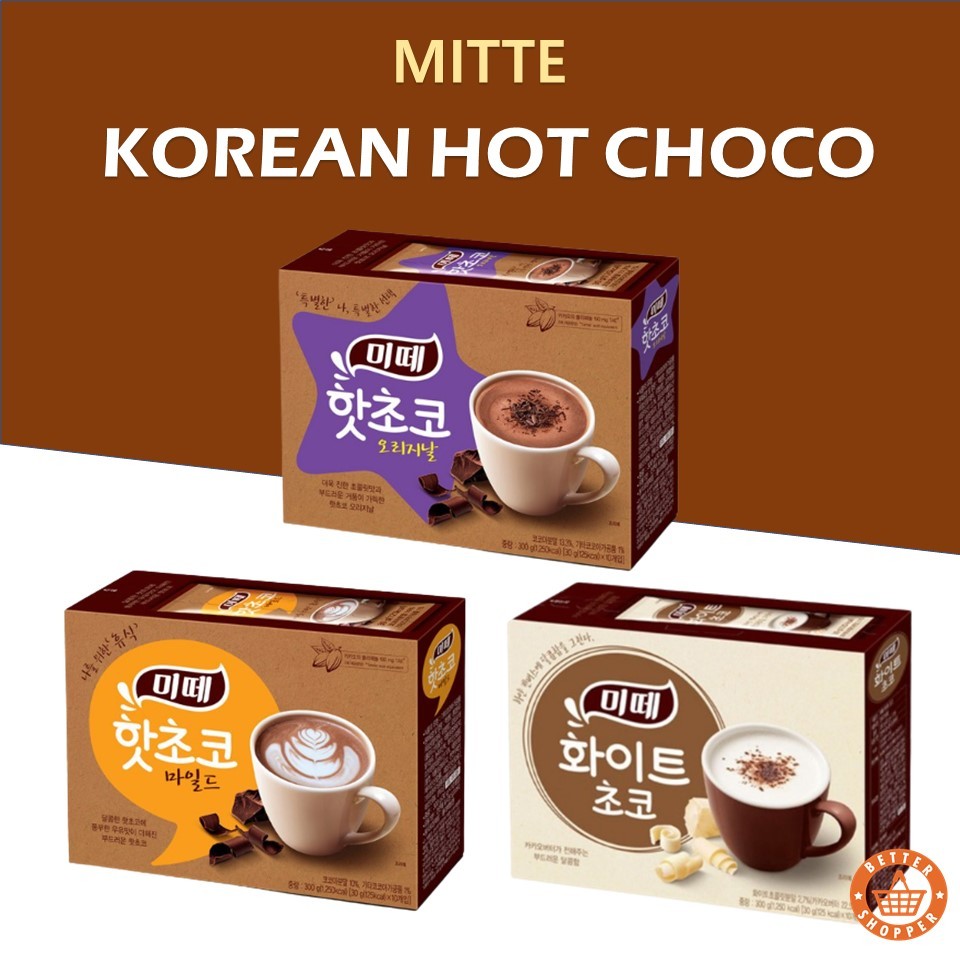 [Dongsuh]Mitte Hot Chocolate 4Flavors Korean White Hot choco 30g ...