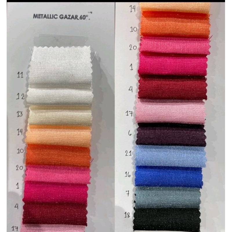 METTALIC GAZAR FABRICS Sold per yard (58" - 60" width Tela only ...