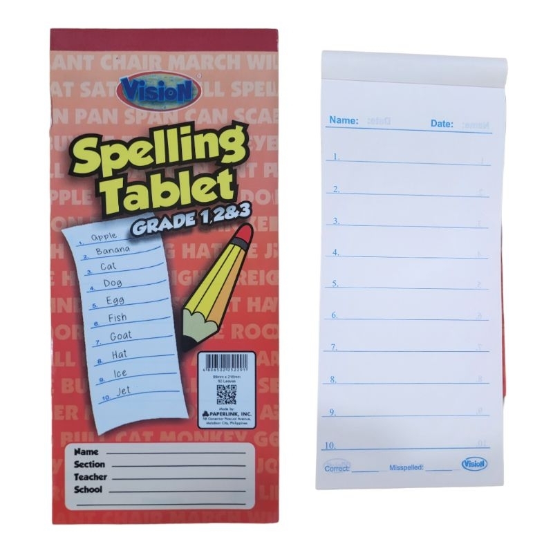 Vision Spelling Tablet for Grade 1,2 & 3 Primary | Shopee Philippines