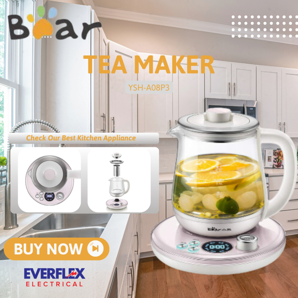 QUALITY BEAR TEA MAKER MINI PROGRAMMED GLASS KETTLE | Shopee Philippines