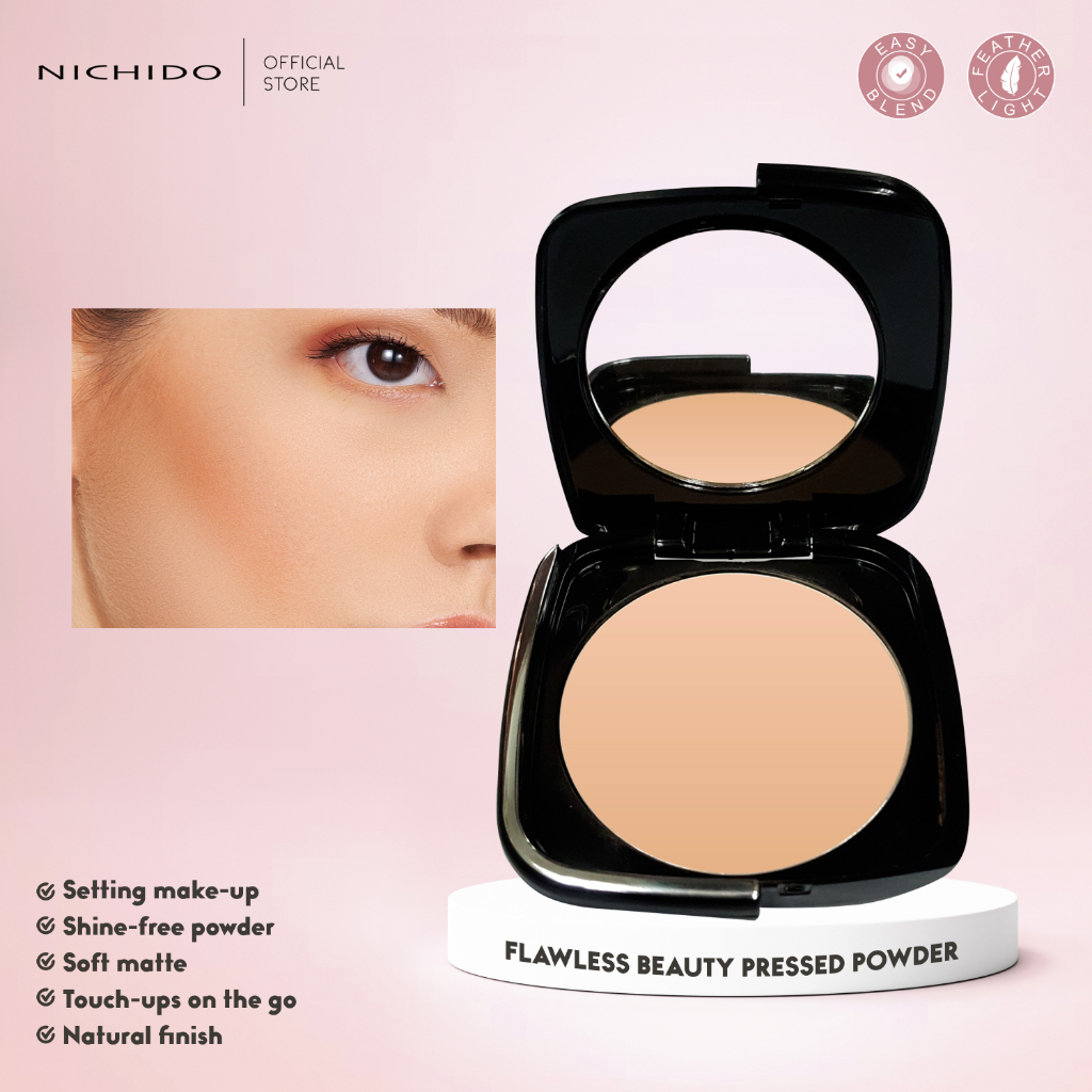 NICHIDO Flawless Beauty Pressed Powder - Golden Tan | Shopee Philippines
