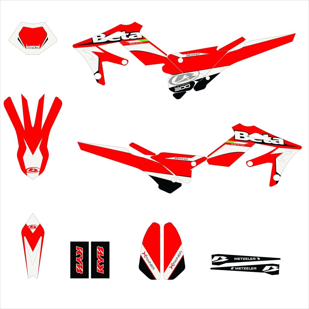 Beta X-Trainer 250 300 350 400 450 ( 2016 - 2019 ) Graphics kit Sticker ...
