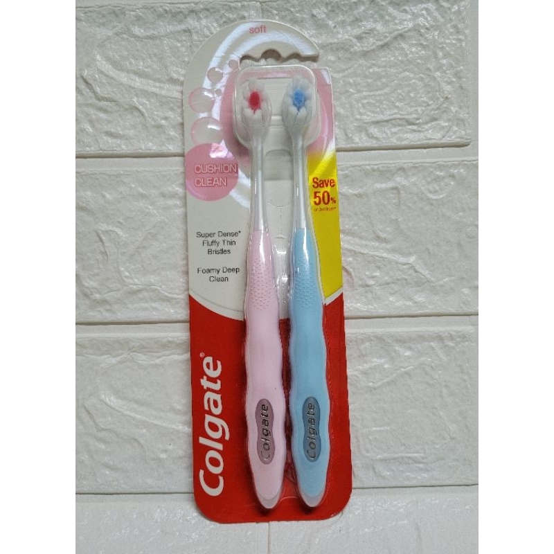 colgate toothbrush cushion clean super dense fluffy thin bristles foamy ...