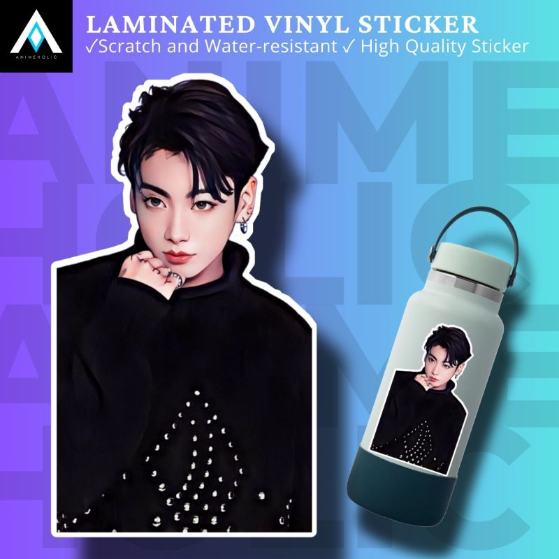BTS "JUNGKOOK" JEON JUNG-KOOK CARTOON EDITION 2 STICKER |~ ANIMEHOLIC ...