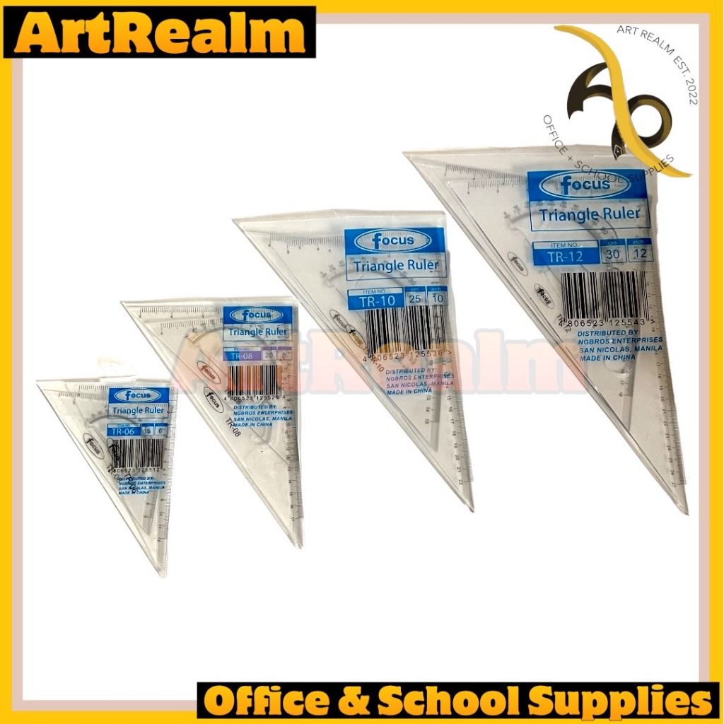 Focus Triangle Ruler Set [6|8|10|12 inch] | Shopee Philippines