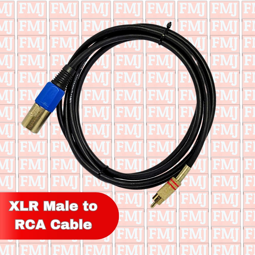 FMJ Audio Mixer Cable XLR MALE to RCA MALE Professional Audio Cable ...