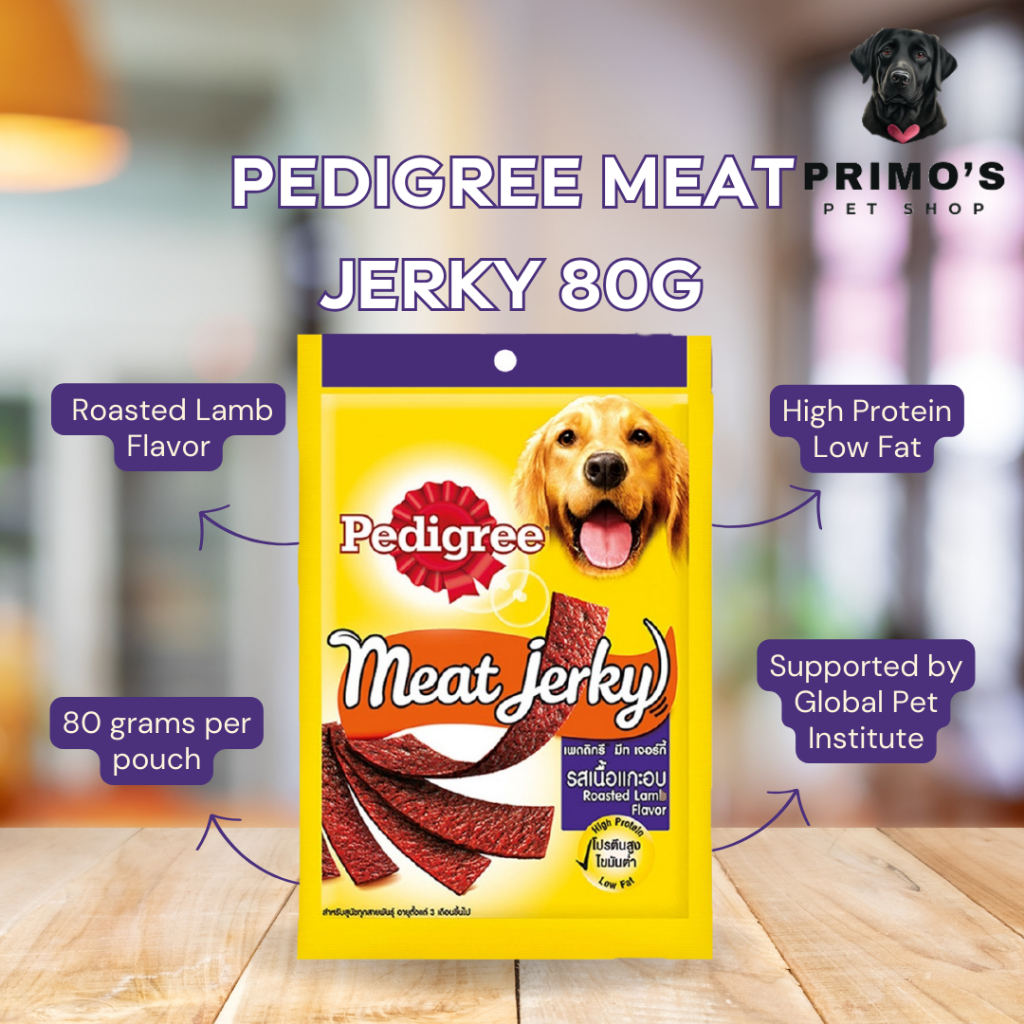 PEDIGREE Dog Treat Roasted Lamb Flavor 80 grams Jerky Meat | Shopee ...