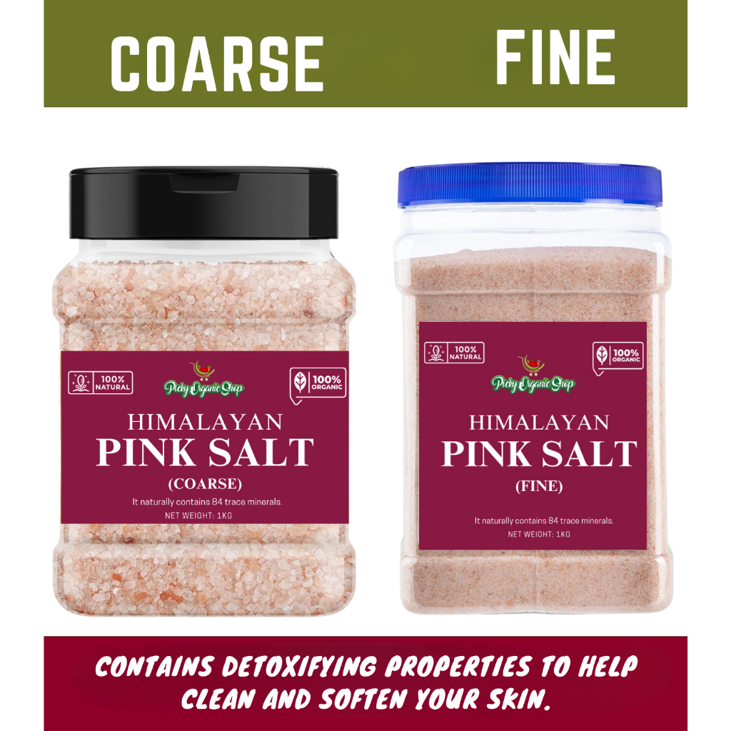 Pink Himalayan Coarse & Fine Salt (Nutrient and Mineral Dense for ...
