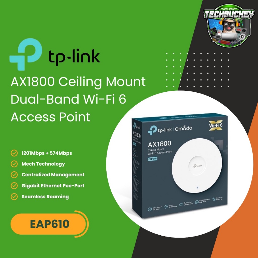TP-Link EAP610 AX1800 Ceiling Mount WiFi 6 Access Point | Shopee ...