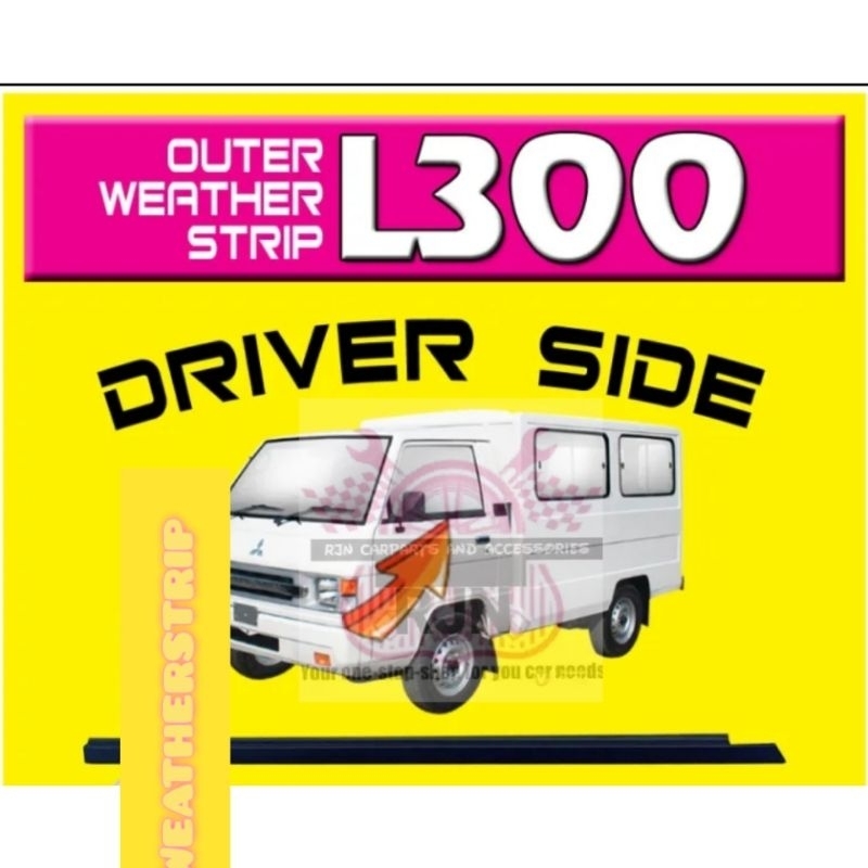 Mitsubishi L300 Outer Channel Weather Strip Mouldings(driver side ...