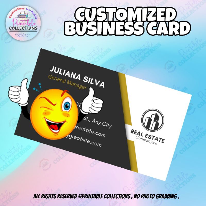 CUSTOMIZED/PERSONALIZED CALLING CARD - LOYALTY CARD - THANK YOU CARD ...