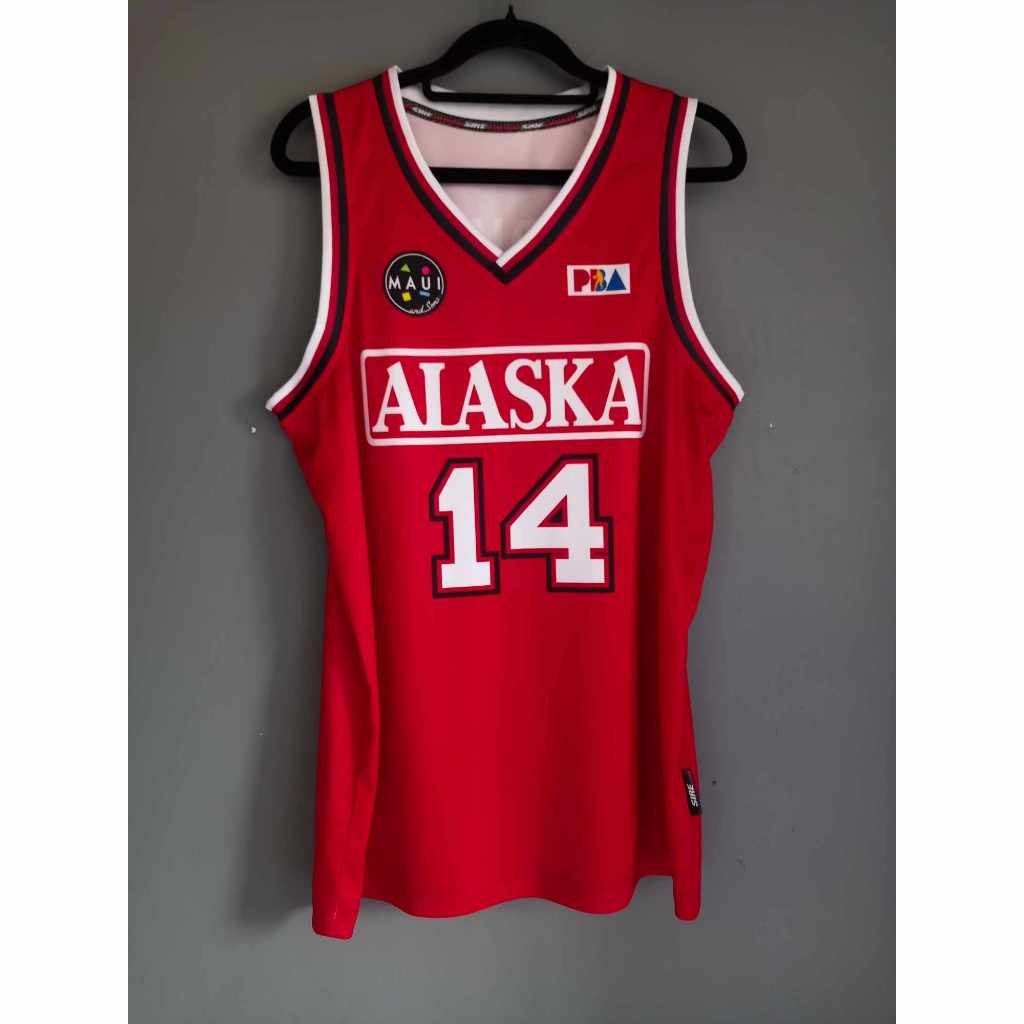 PBA Retro Alaska Johnny Abarrientos #14 jersey | Shopee Philippines