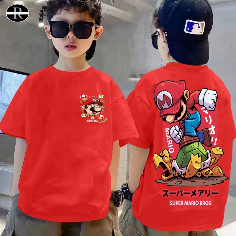 Super Mario Bros. Kids T-Shirt Summer Boys Girls HD printed round neck ...
