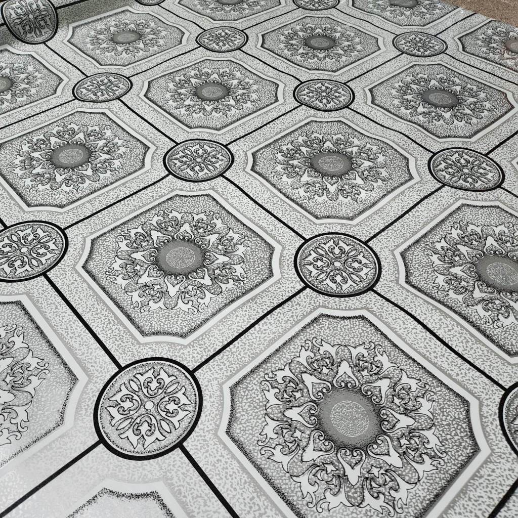 Classic and Modern Design Collection Rubberized Linoleum Floor Mat ...