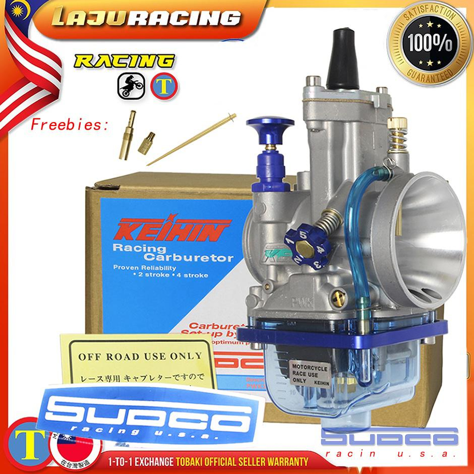 Carburetor K KEIHIN SUDCO RACING CARBURETOR 24mm 32mm - FLAT CARB TRANSPARENT Blue Series high ...
