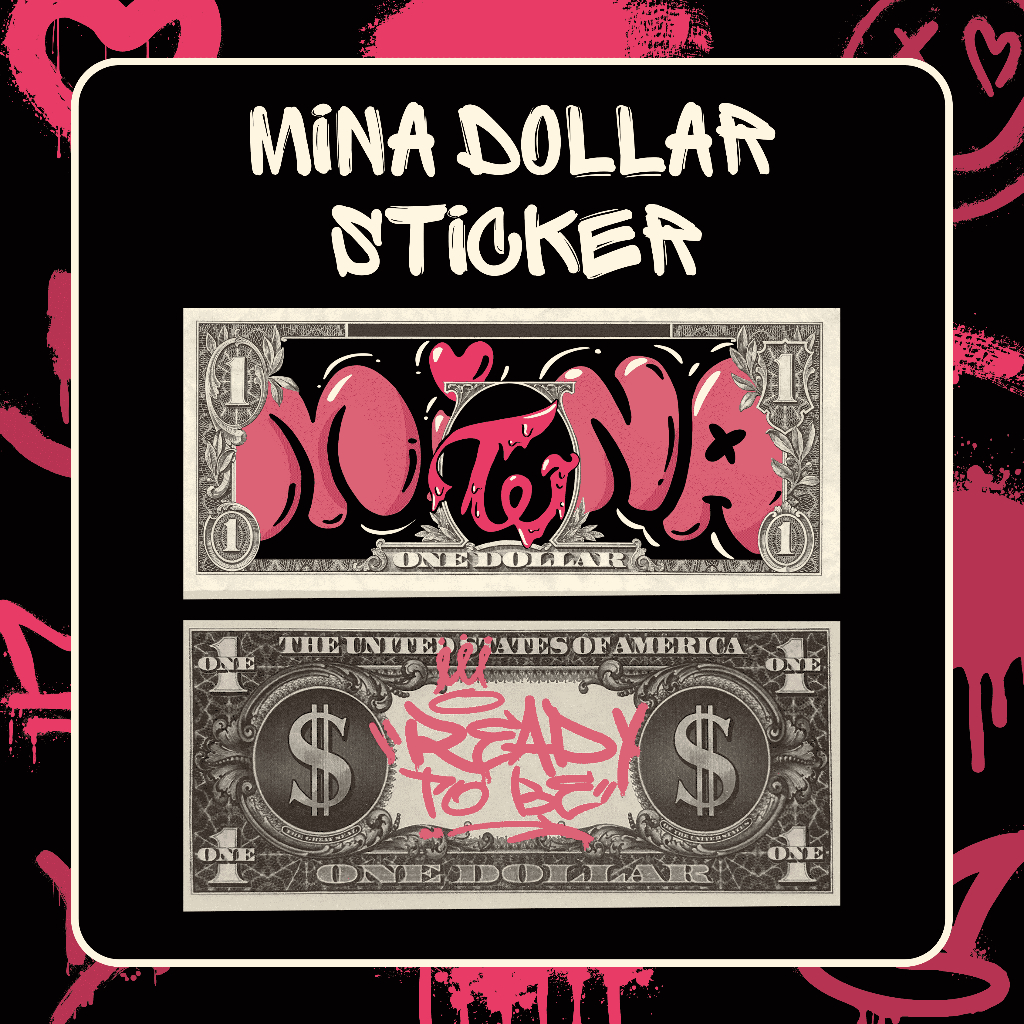 TWICE MINA Dollar Sticker (2pcs) | Shopee Philippines