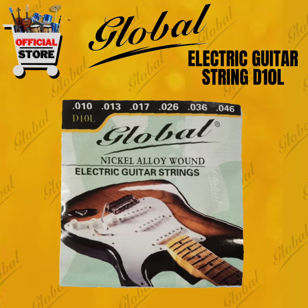 ELECTRIC GUITAR STRING SET GLOBAL (D10L) | Shopee Philippines