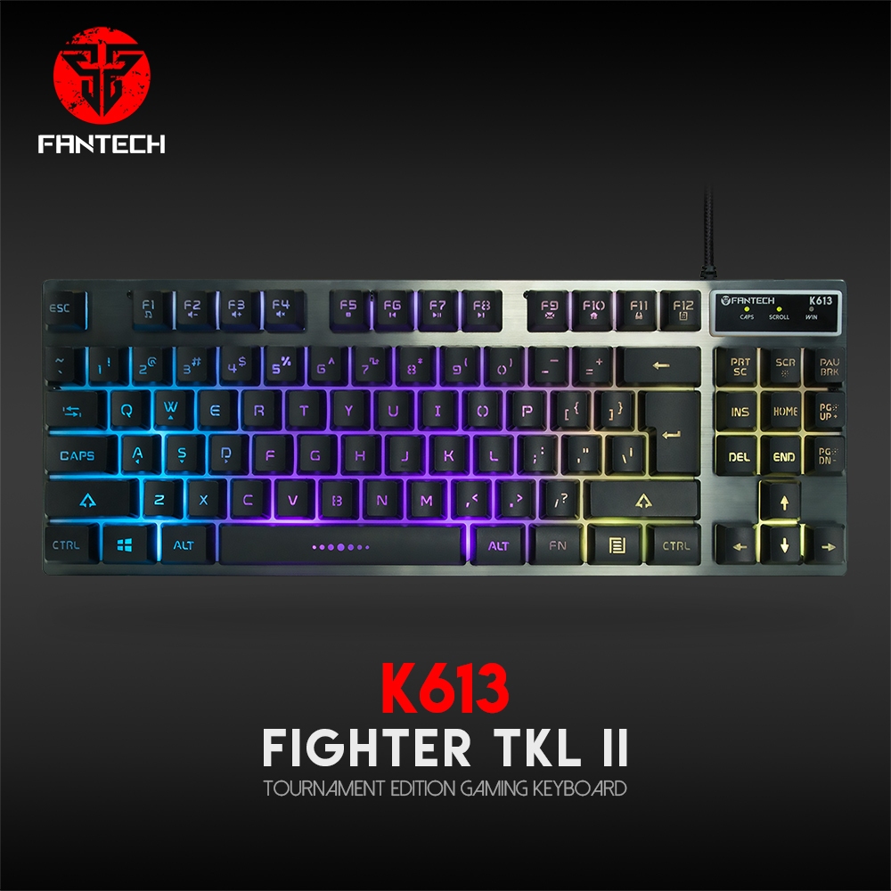 Fantech 87KEY K613 Fighter Tkl Ii Tournament Edition RGB Backlit Gaming Keyboard Without Number ...