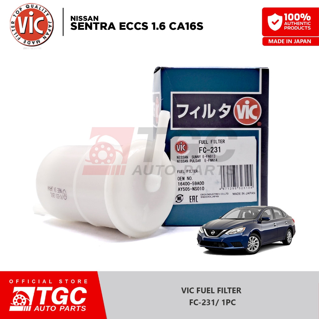 VIC Fuel Filter for Nissan Sentra ECCS 1.6 CA16S FC-231 - 1pc | Shopee ...