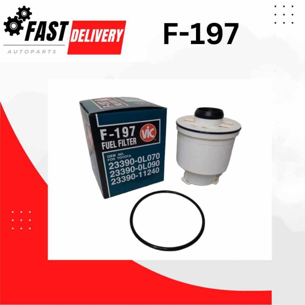 Vic fuel Filter F-197 for Toyota Fortuner , Innova , Hi-Lux 2016-2021 ...