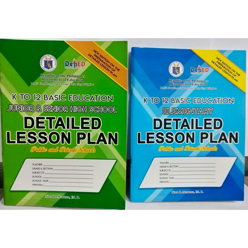 Detailed Lesson Plan Junior High School Elementary K to 12 | Shopee ...