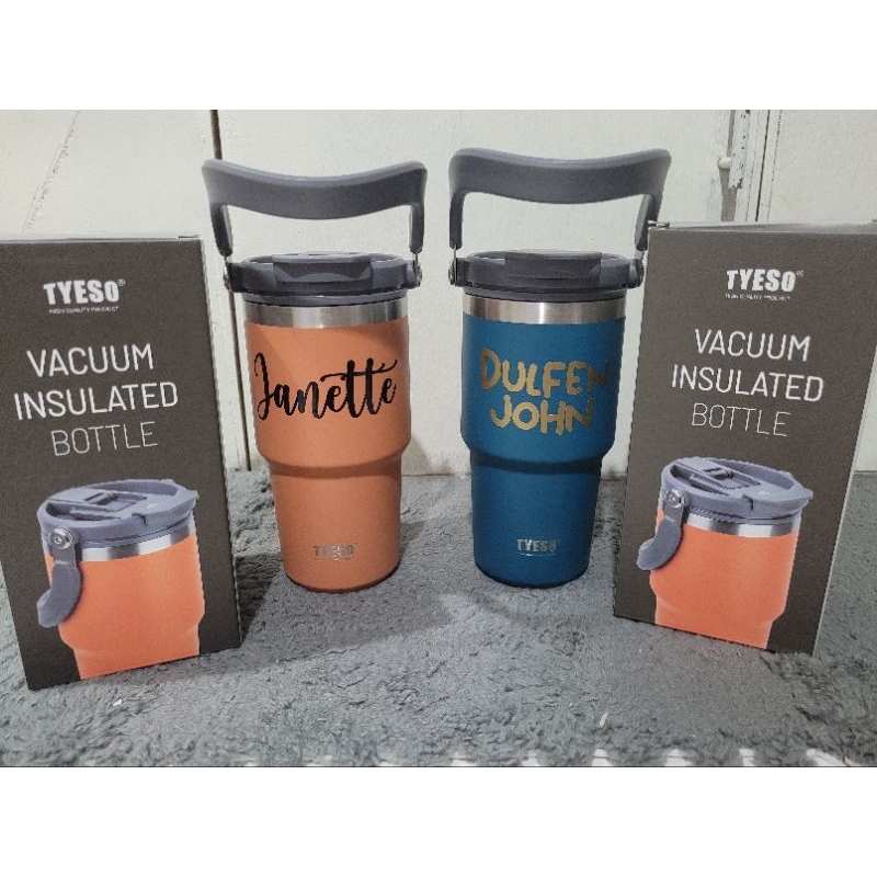 ORIGINAL Tyeso WITH HANDLE and Straw PERSONALIZED | Shopee Philippines
