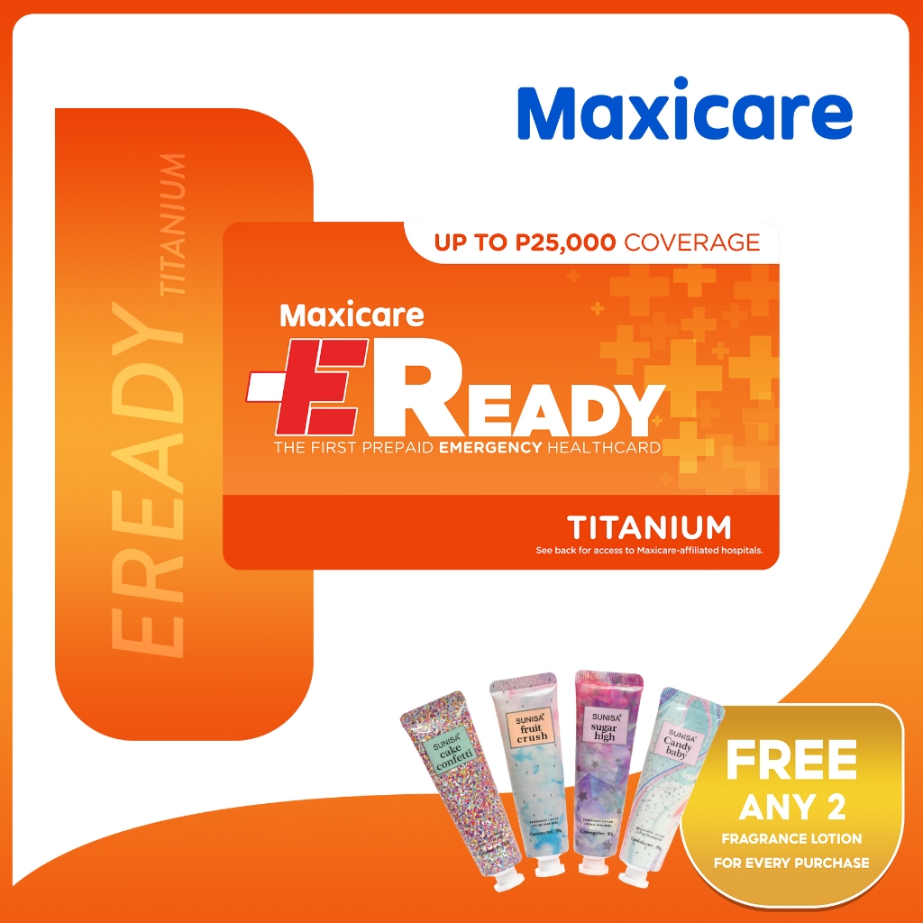 Maxicare EReady Titanium Prepaid Emergency Health Card | Shopee Philippines Maxicare EReady Titanium Prepaid Emergency Health Card | Shopee Philippines