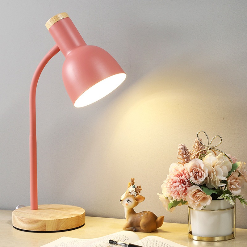 table lamp Nordic Modern wooden desk lamp Art Hose Desk Lights base ...