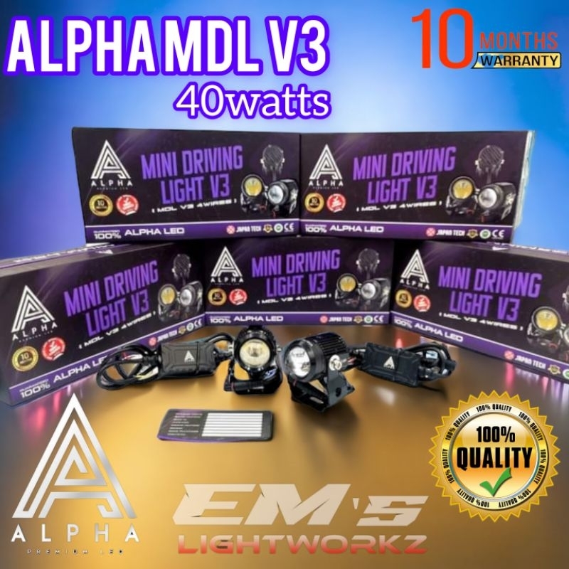 ALPHA Mini Driving light V3 40watts with 10-months warranty Premium LED ...