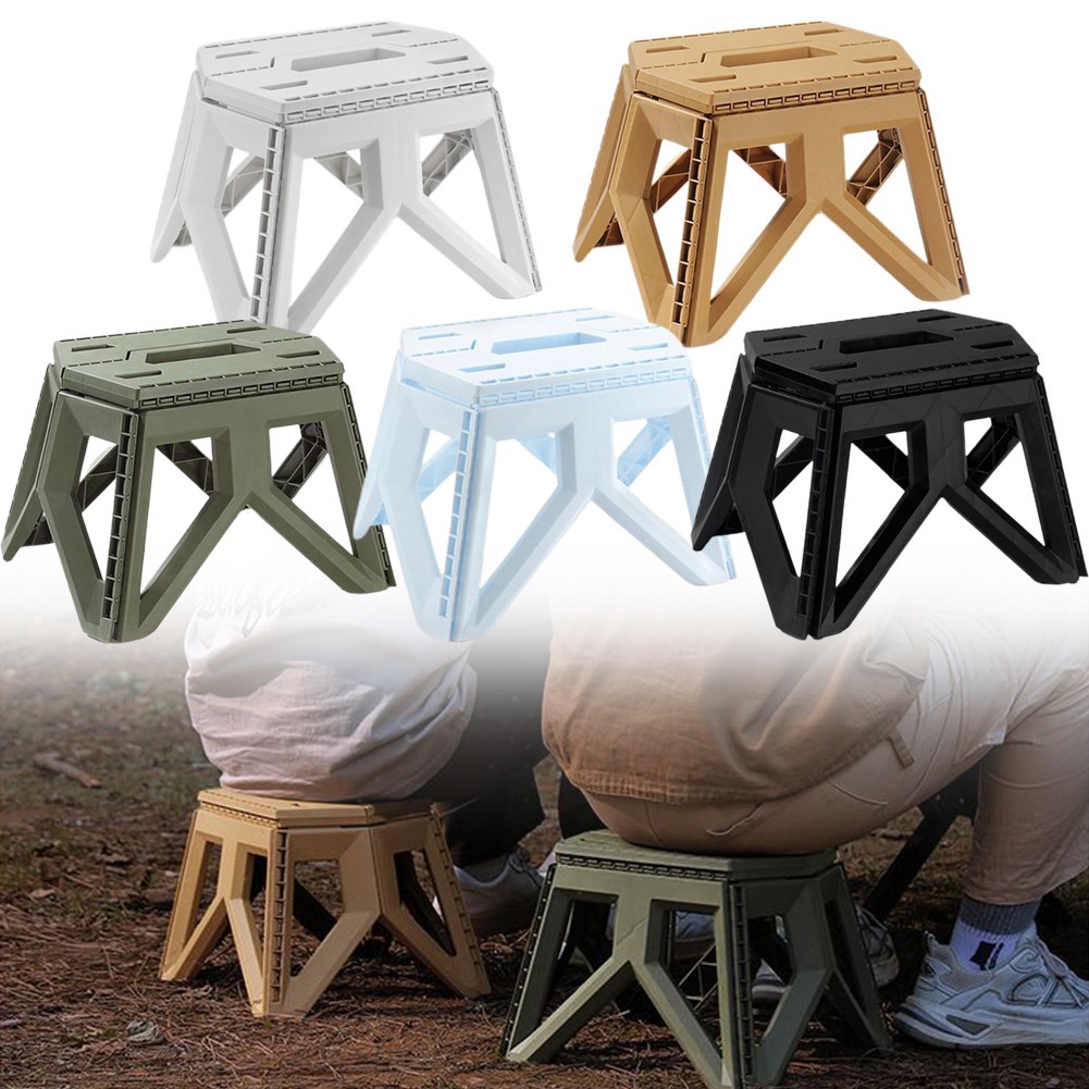 MUSCLE CLUB Heavy Duty Small Outdoor Chair Foldable Hand Carry Stool ...