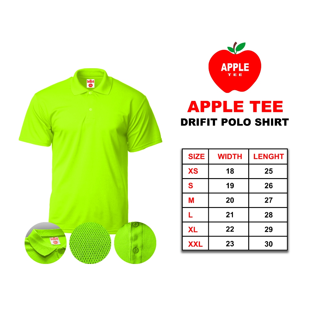 WARDROBE COLLECTION APPLE TEE DRI-FIT POLO SHIRT (UNISEX) | Shopee ...