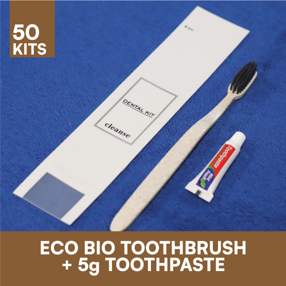 50 PACKS ECO BIO HOTEL DENTAL KIT (ECO BIO TOOTHBRUSH WITH 5G ...