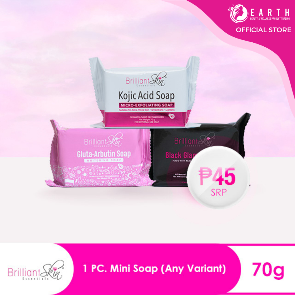 3 PCS MINI SOAP 70 GRAMS | BRILLIANT SKIN ESSENTIALS | Shopee Philippines